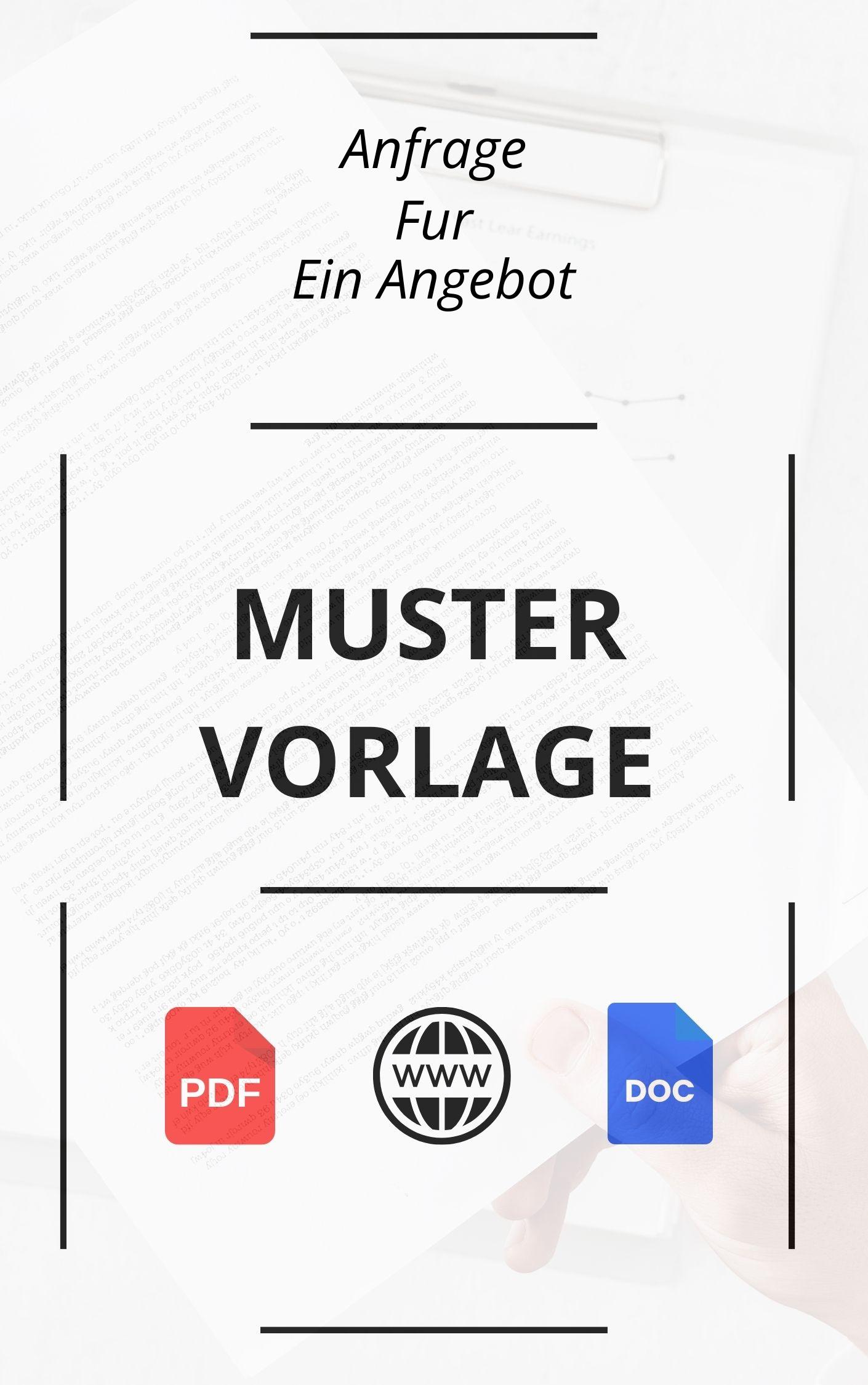 Wie Schreibt Man Eine Anfrage Für Ein Angebot - Vorlage und Muster