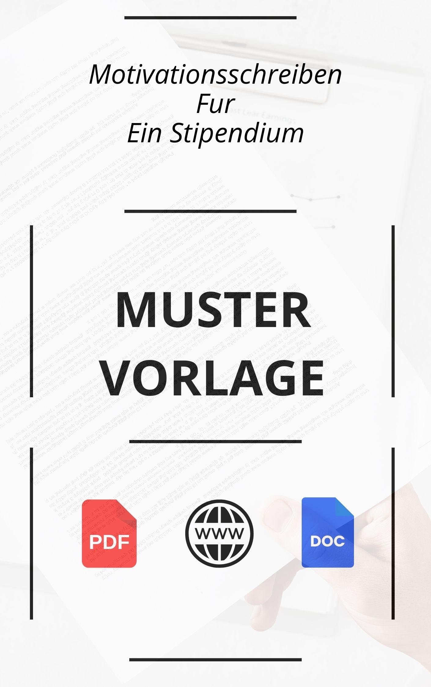 Wie Schreibt Man Ein Motivationsschreiben Für Ein Stipendium - Vorlage ...